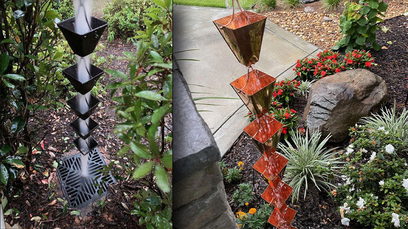 Using Rain Chains Without a Gutter | Rain Chain Help