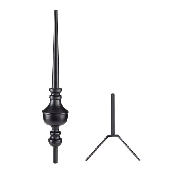 Modern Farmhouse 27" Victoria Aluminum Rooftop Finial with Roof Mount