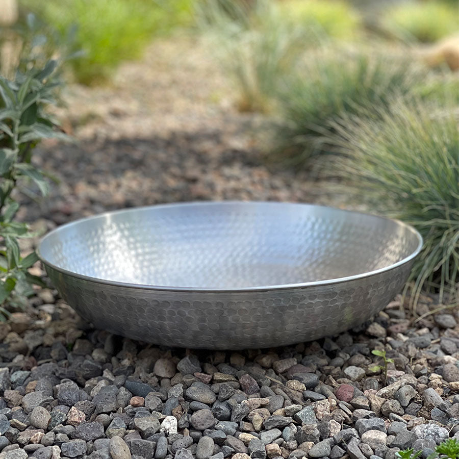 Hand Hammered Aluminum Dish | Rain Chain Dish – Free Shipping