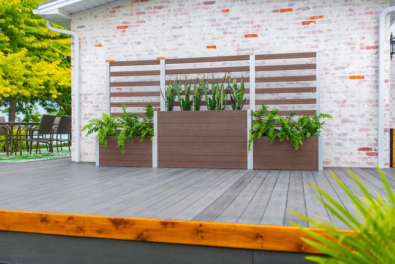 Urbana Parklette Combo With Trellis | 132" x 16" x 66" - Free Shipping