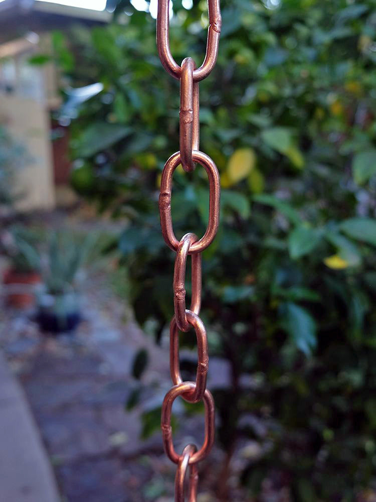 Large Copper Link Rain Chain | Copper Rain Chain – Free Shipping