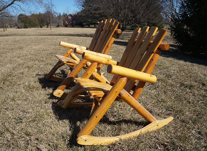 Moon Valley Rustics White Cedar Big & Tall Rocker - Knotty Pine Outdoor ...